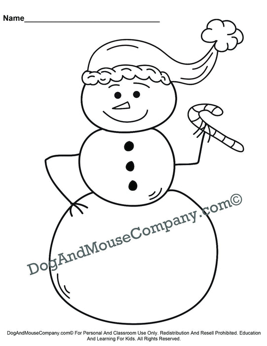 Christmas Mice Coloring Pages